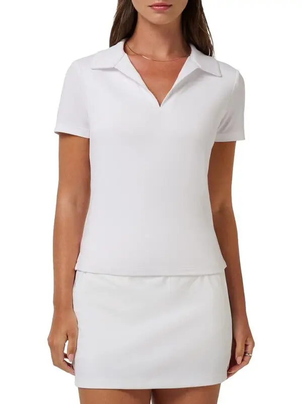 Travis Mathew Skyloft Short Sleeve Polo - White