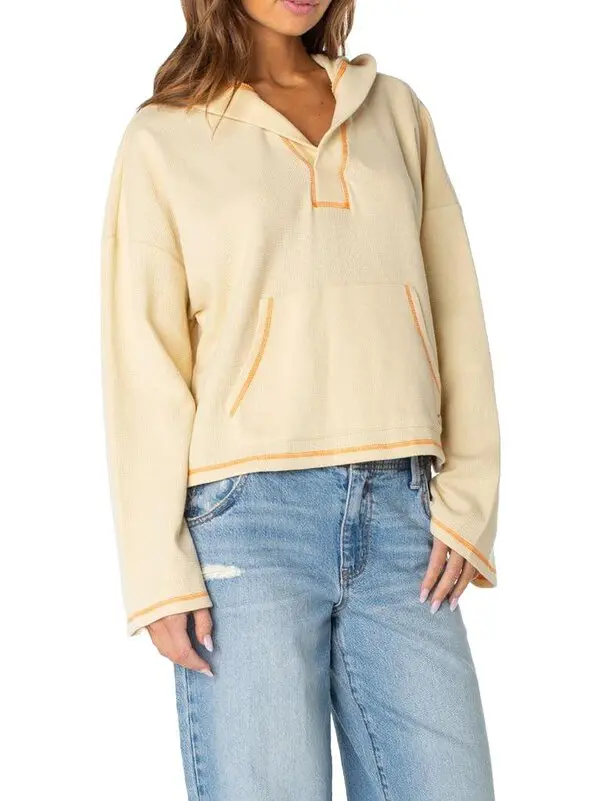 Roxy Seaside Thermal Hoodie - Parchment