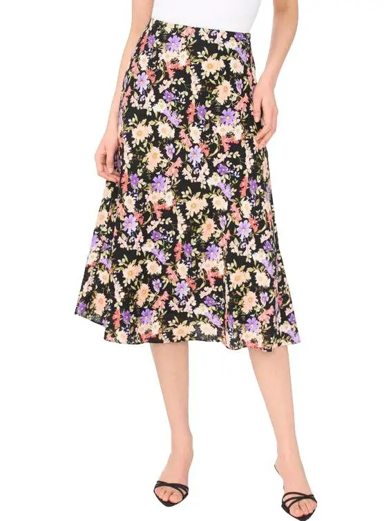 CECE DUPRAZ Bias Cut Satin Midi Skirt - Rich Black