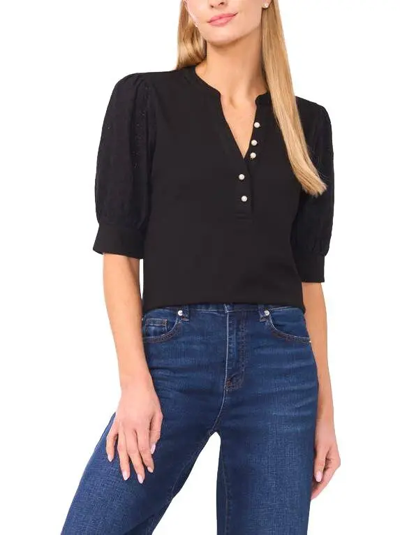 CECE DUPRAZ Puff Sleeve Shirt - Rich Black