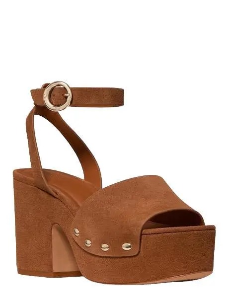 Kate Spade New York Halo Ankle Strap Platform Sandal - Saddle
