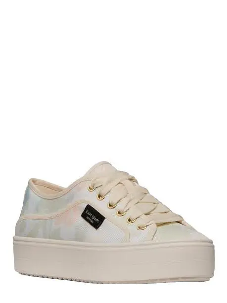 Kate Spade New York Sam Icon Platform Sneaker - Beige Multi