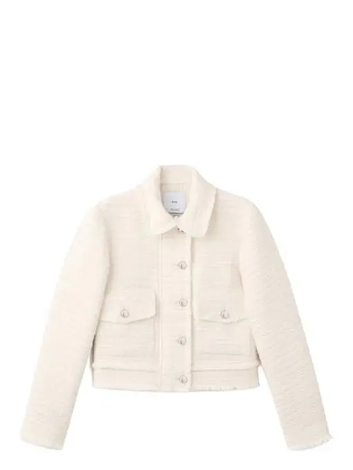 Mango Tweed Jacket - Ecru