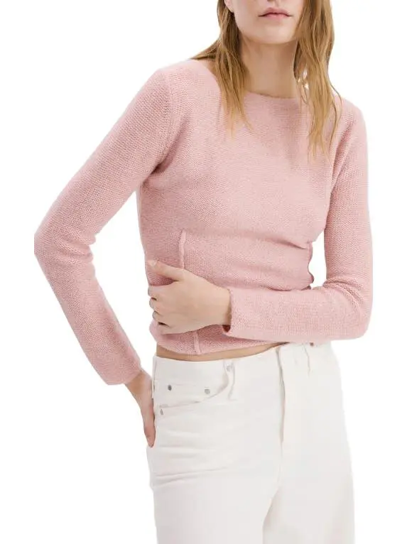 Mango Sweater With Seam Detailing - Pink