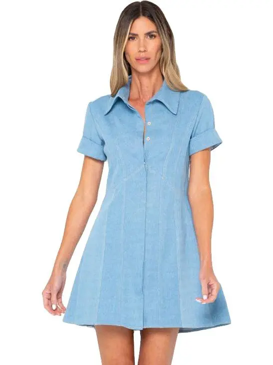 JBQ Boden Denim Shirt Dress - Sky