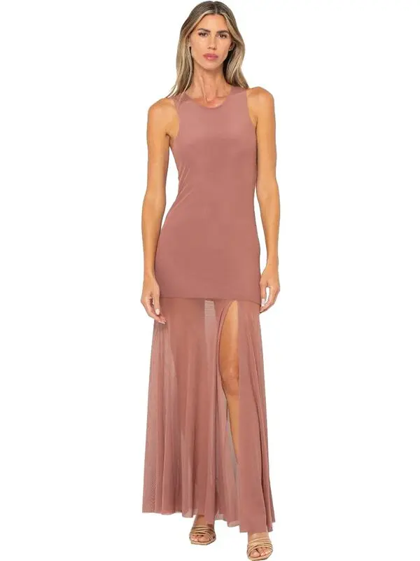 JBQ Layered Sleeveless Dress - Mauve