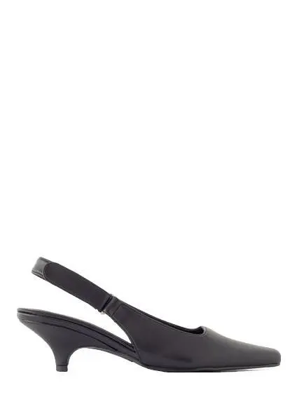 THERAPY AUSTRALIA Newark Pointed-toe Slingback Heel - Black Pu