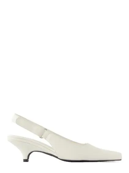 THERAPY AUSTRALIA Newark Pointed-toe Slingback Heel - White Pu