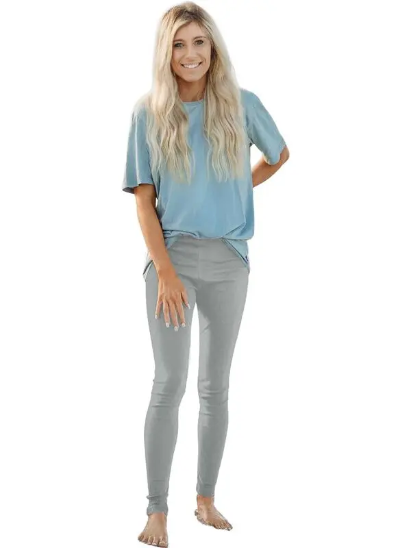 CITY THREADS Soft 100% Cotton Everyday Wear Petite Leggings - Road