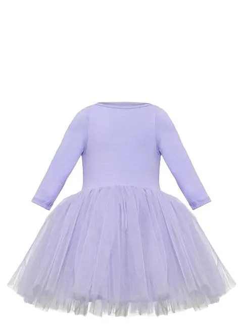 MINI CELEBRITIES Cotton Tulle Dress - Purple Bloom