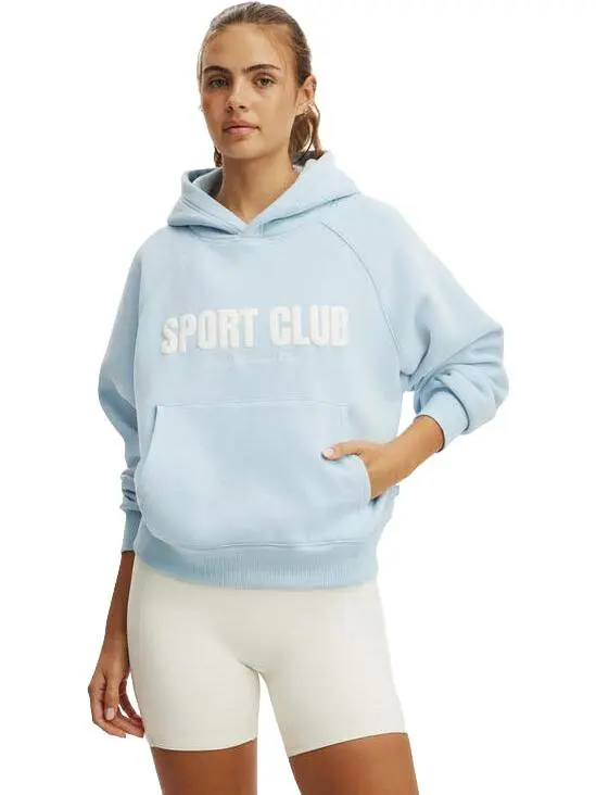 BODY Active Plush Premium Graphic Raglan Hoodie - Blue Vision Sport Club