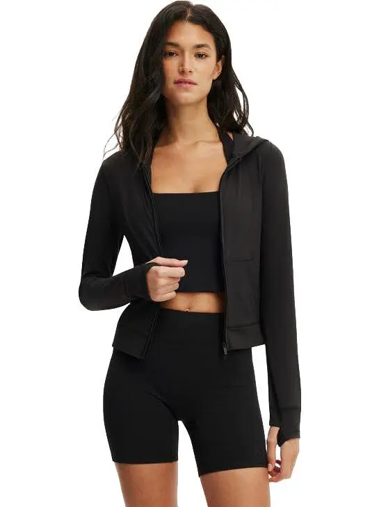 Cotton:on Active Ultra Soft Hooded Jacket - Black