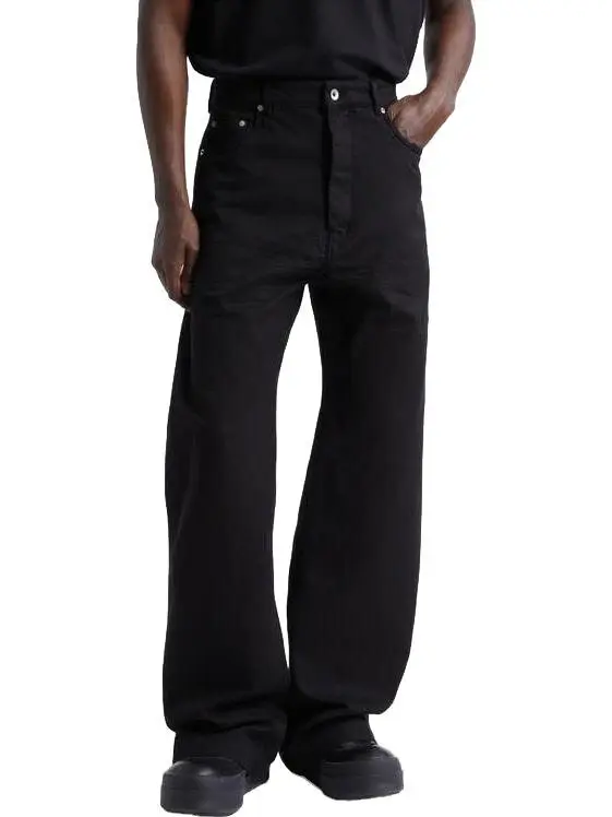 Rick Owens Geth Five-pocket Wide Leg Jeans - Black
