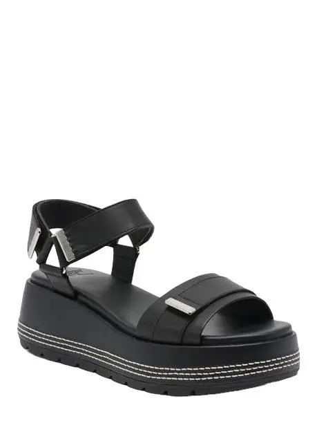 Sorel Sunpeak Ankle Strap Platform Sandal - Black/black