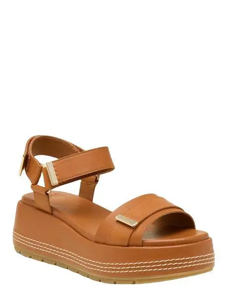Sorel Sunpeak Ankle Strap Platform Sandal - Iced Tea/gum