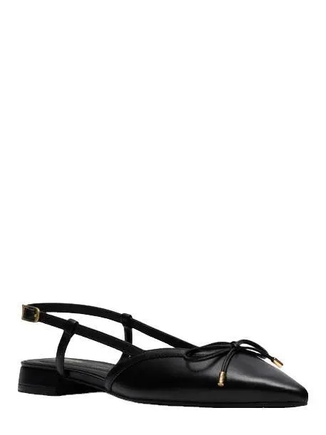 Clarks Sensa Bow Slingback Flat - Black Leather