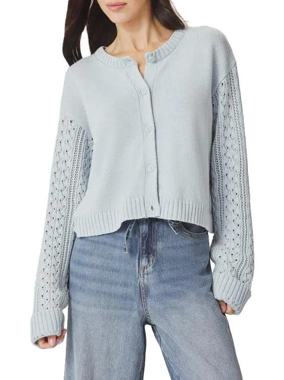Splendid Gracie Cable Stitch Sleeve Cardigan - Country Air Blue