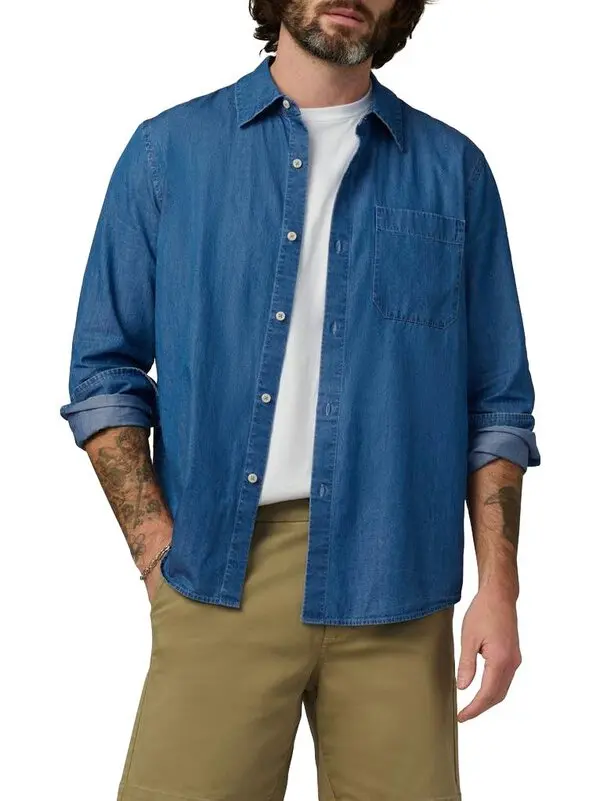 Joe's Jeans The Chambray Cole Button-up Shirt - Mid Blue