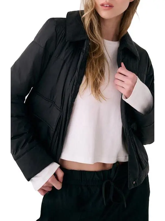 LOLE Dani Water-repellent Insulated Cropped Jacket - Black