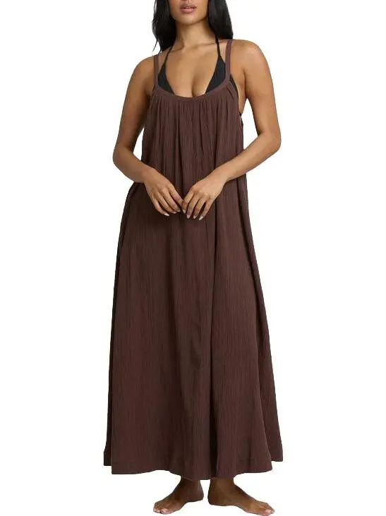 BILLABONG Low Back Maxi Cover-up Sundress - Teak