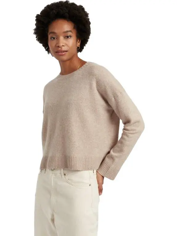 Chinti & Parker Lightweight Wool-cashmere Relaxed Sweater - Soft Oat