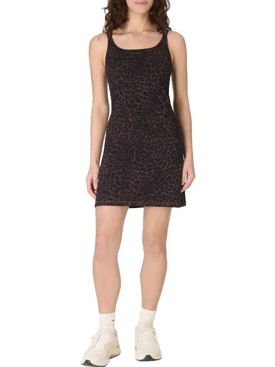 Sweaty Betty Ultimate Studio Double Strap Dress - Brown Leopard Skin Print