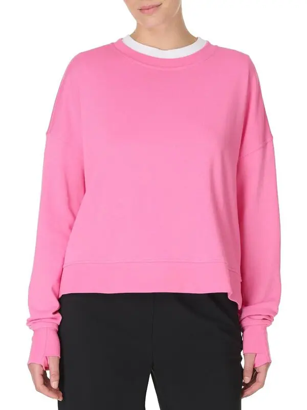 Sweaty Betty Boxy Cropped Sweatshirt - Guava Pink