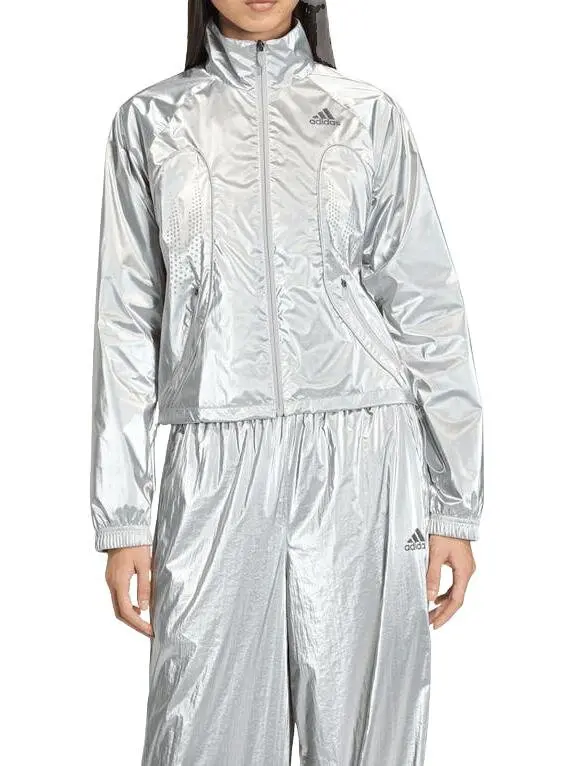 Adidas Originals By Alexander Wang F50 Metallic Track Jacket - Silver Metallic
