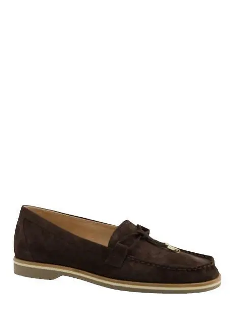 Paul Green Loafer With Moc Toe - Mocca Soft Suede