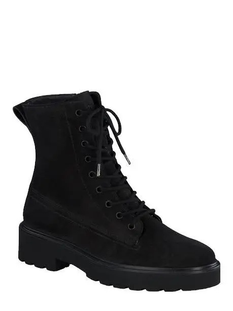 Paul Green Jackson Lug Sole Boots - Black Suede