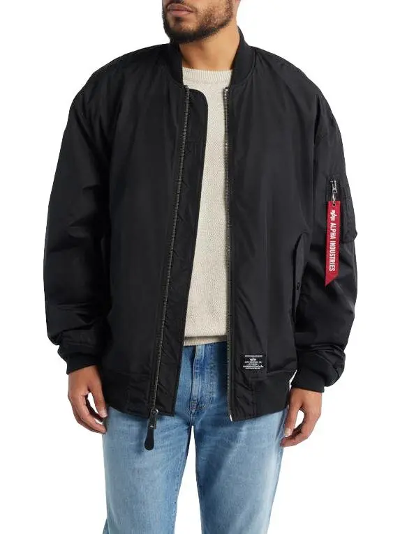 Alpha Industries L-2b Oversize Flight Jacket - Black