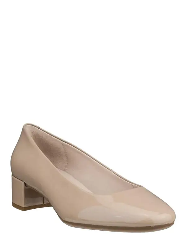 Ecco Leather Pump - Beige