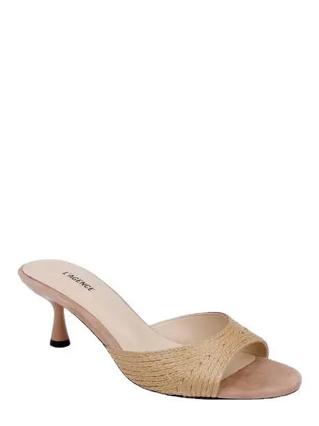 L'Agence Maryam Slide Sandal - Natural Raffia
