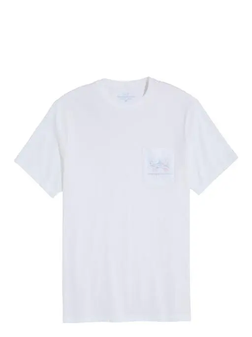 Vineyard Vines Bonefish Coral Cotton Graphic T-shirt - White Cap