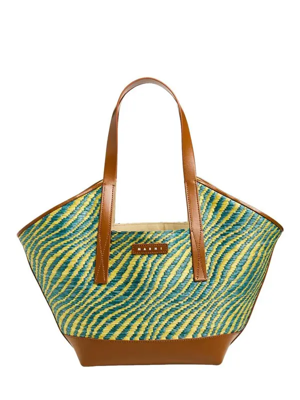 Marni Small Waves Tote - 00v44 Garden Green