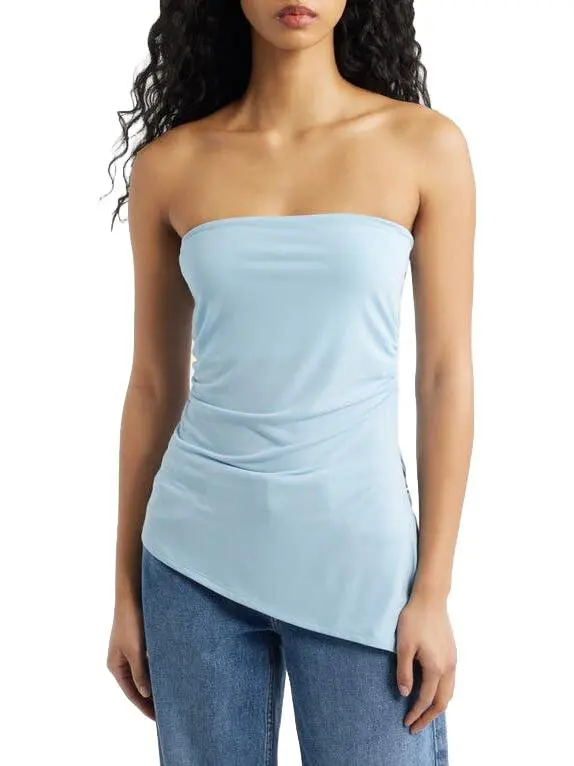 BDG URBAN OUTFITTERS Ines Asymmetric Hem Bandeau Top - Blue