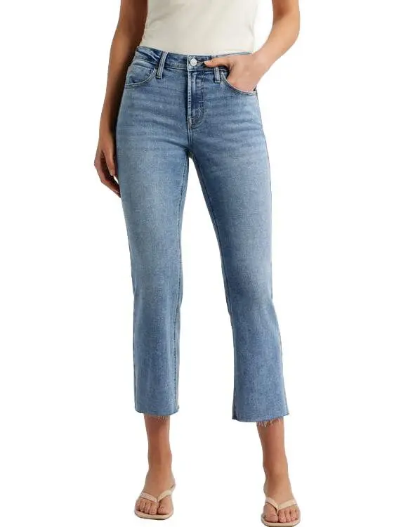 CITY BLUES Crop Flare Leg Jeans - Vintage Whisker