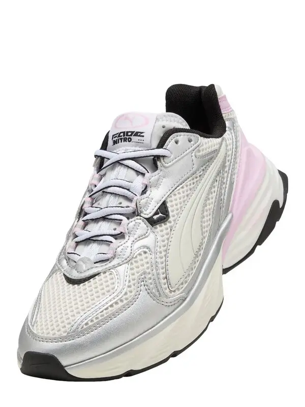 PUMA Fade Nitro Trail Sneaker - Puma Silverarm White/pink