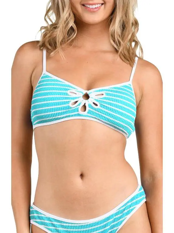 CITRUS Brenton Petal Cutout Bikini Top - Lagoon