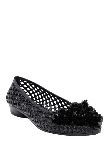 Jeffrey Campbell Whimzy Jelly Flat - Black Combo