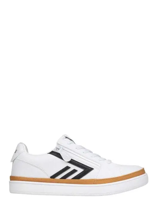 BILLY FOOTWEAR Classic Low Double Zip Sneakers - White/black