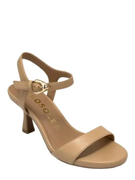 Aerosoles Divia Ankle Strap Sandal - Beige Bisque Fx Nappa