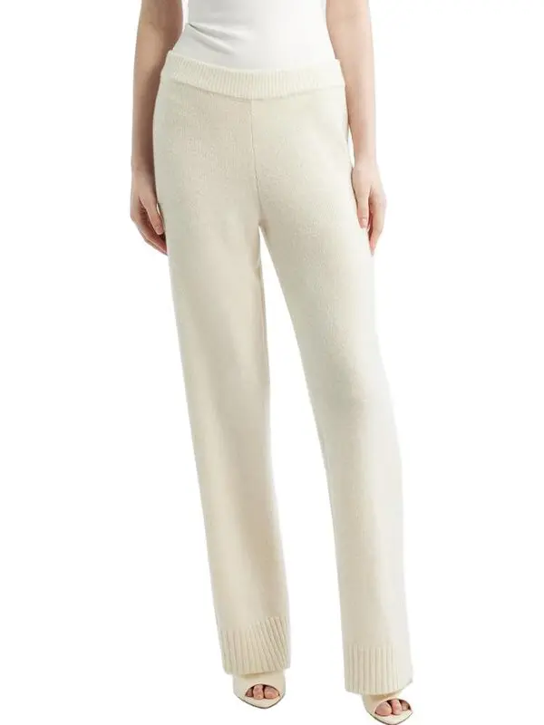 House Of Cb Lara Merino Wool Pants - Cream