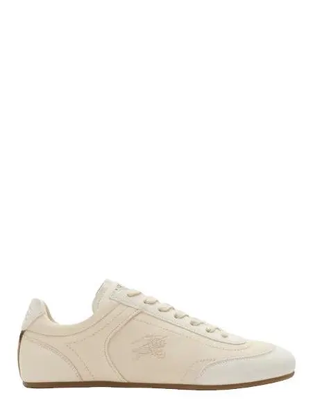 Burberry Leather Knight Runner Sneakers - Dove Beige