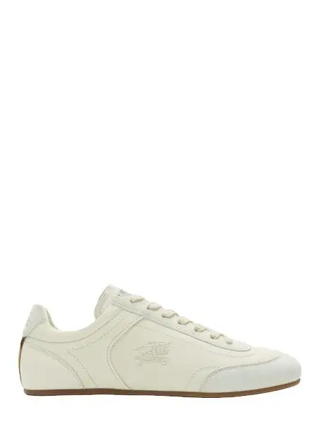 Burberry Leather Knight Runner Sneakers - Dove Beige