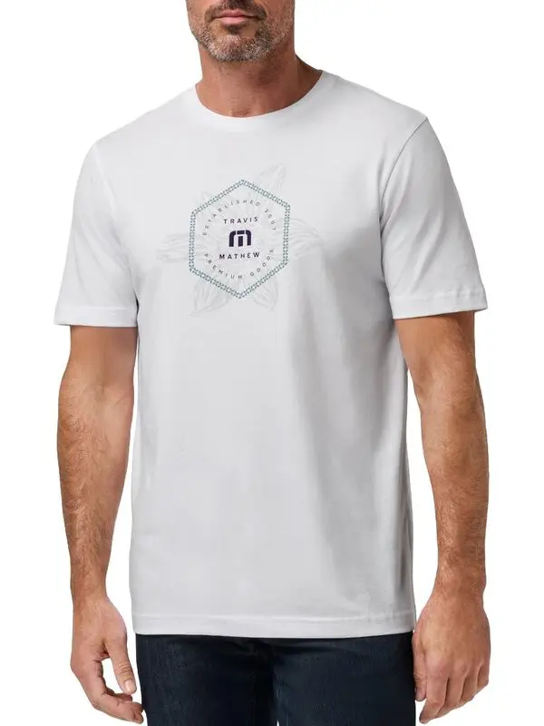 Travis Mathew Money Talks Cotton Graphic T-shirt - White