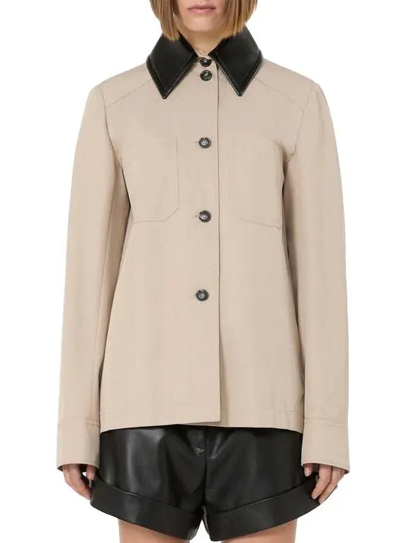 Sportmax Superbo Gathered Rain Jacket - Beige