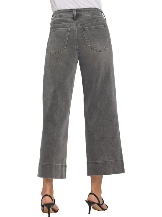 NYDJ Teresa Seamed Ankle Wide Leg Jeans - Dusty Ash