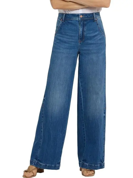 NYDJ Gracie High-rise Wide-leg Jeans - Wild River