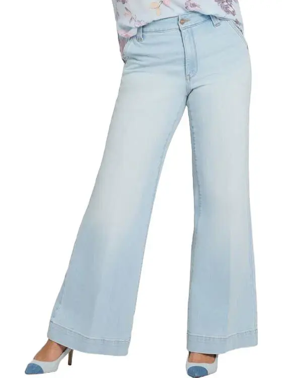 NYDJ Mia High Waist Palazzo Flare Jeans - Sky Valley